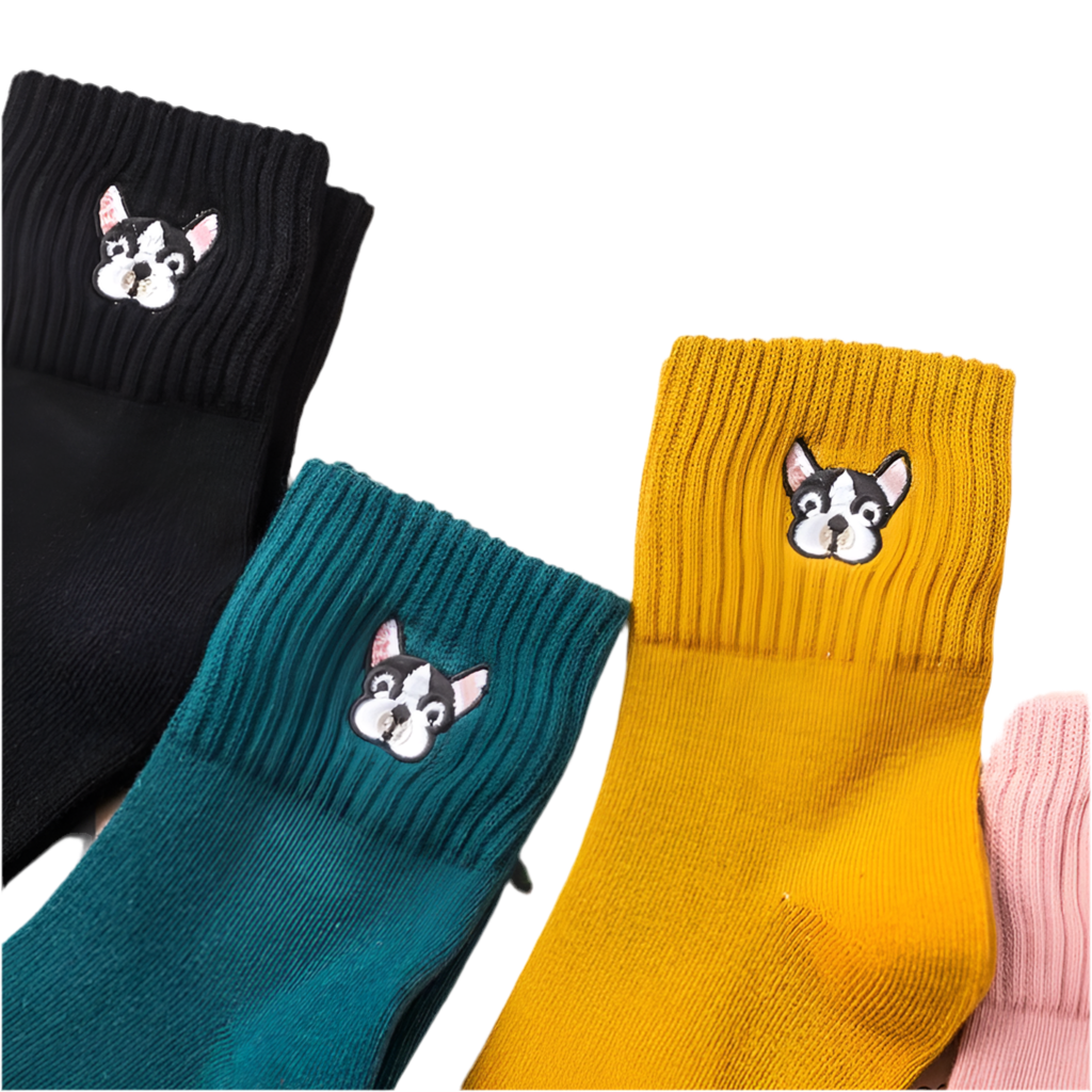 Frenchie Mid 5-pack Color Mix – THE PEEKABOO SOCK